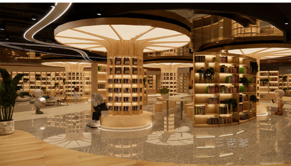 S792 – Industrial style library SketchUp model – Sketchup Scene